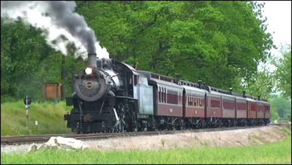 Norfolk & Western 475 on the Strasburg Railroad – American Train Video ...